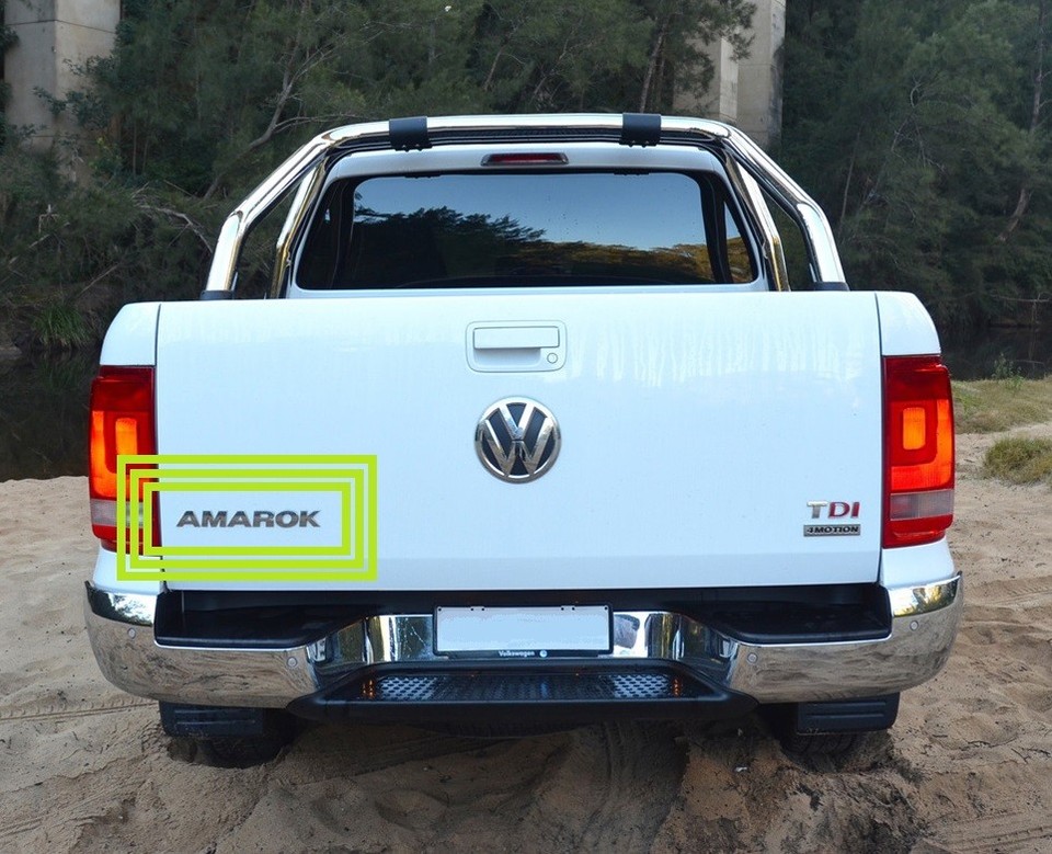 NEW GENUINE VW AMAROK 10-17 REAR TRUNG AMAROK LETTERING EMBLEM BADGE ...