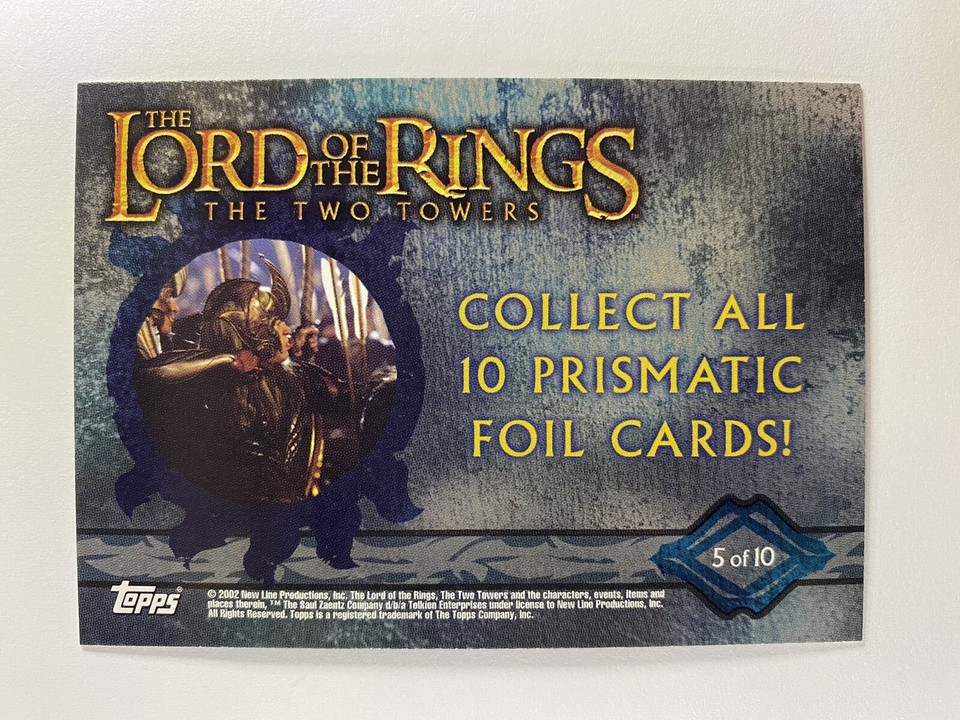 2002 Topps The Lord of Rings Two Towers Prismatic Foil Elf Archers #5/ ...