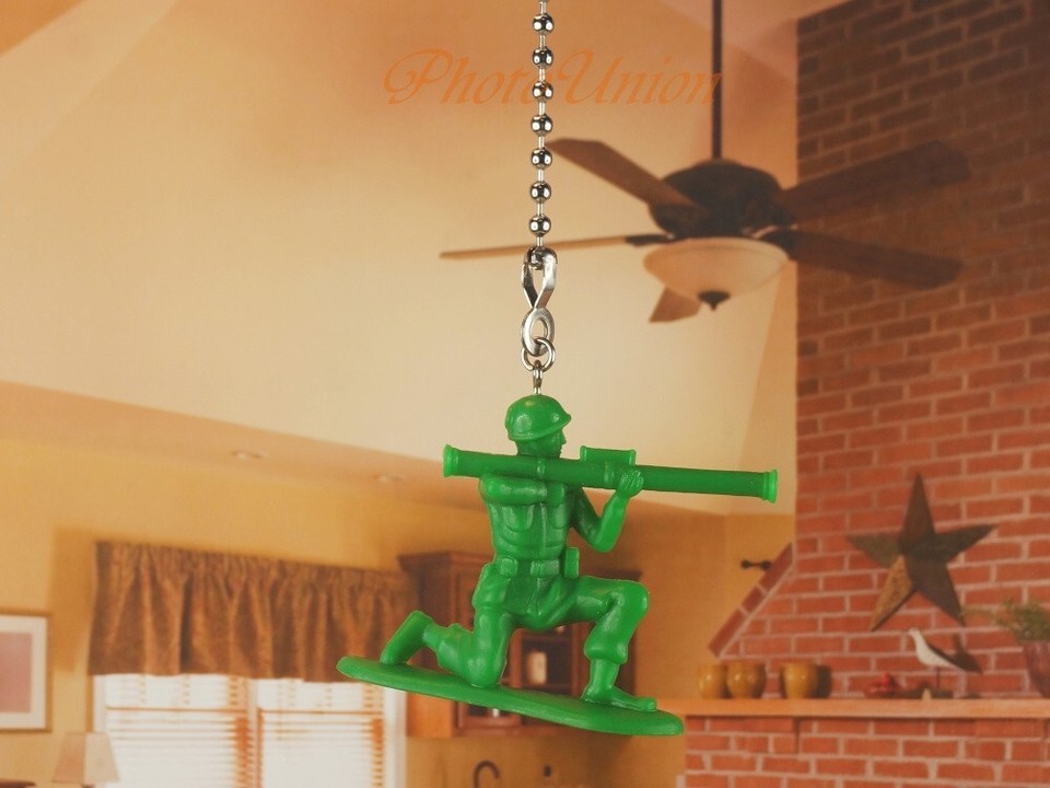 Toy Story Green Army Men Ceiling Fan Pull Light Lamp Chain Decoration ...