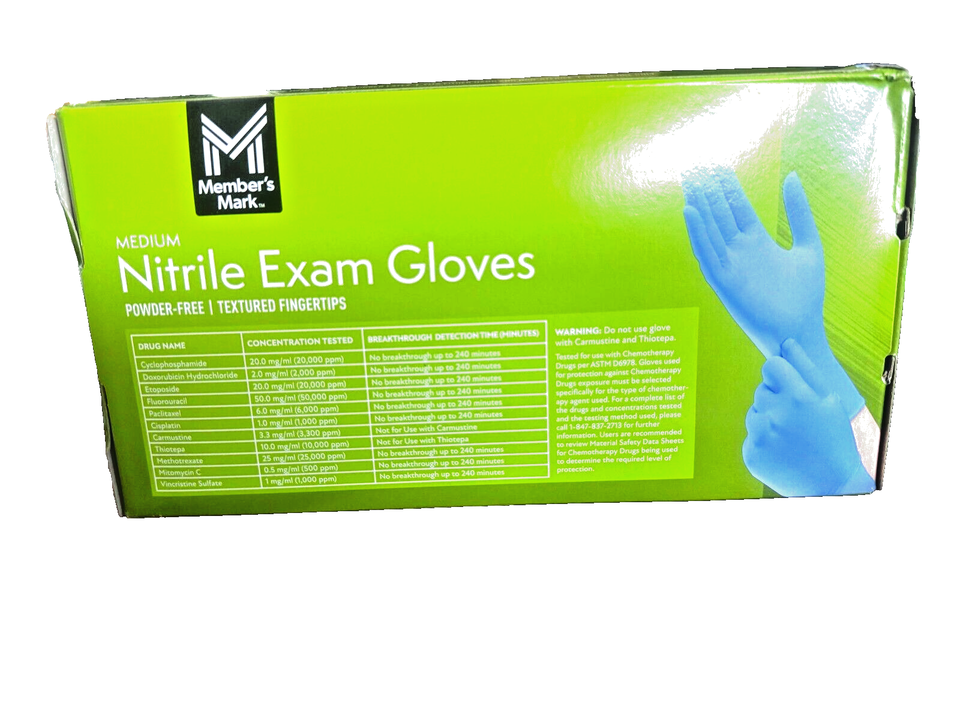 Member's Mark Nitrile Gloves 200 Medium Gloves. NEW IMAGE | eBay