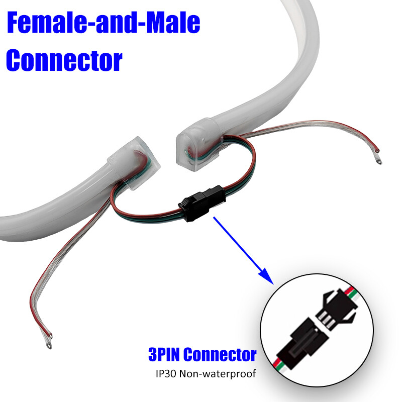 24V RGB IC LED Neon Rope Light Strip Waterproof In/Outdoor Commercial ...