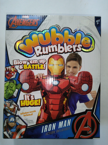 Wubble Rumblers Marvel Avengers Iron Man Superhero Action Inflatable ...