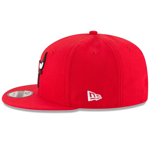 New Era Chicago Bulls Red Snapback Hat NBA Official Game Basic Scarlet ...