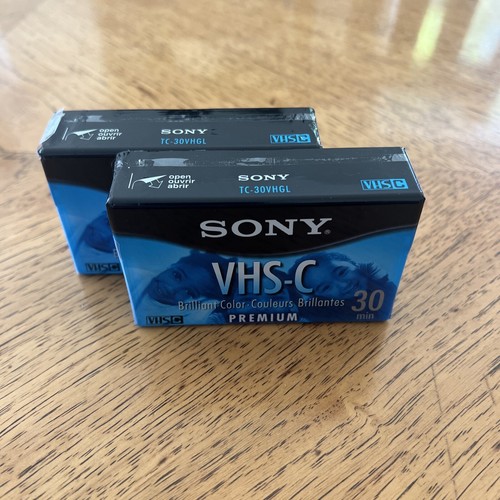 Sony VHS-C Camcorder Tapes Lot Of 2 SP 30 Min Premium Grade Color And ...