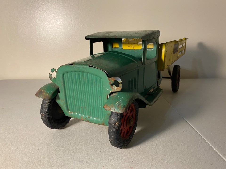 Buddy L Pressed Steel Stake Truck Vintage Large Toy MA-91 | eBay