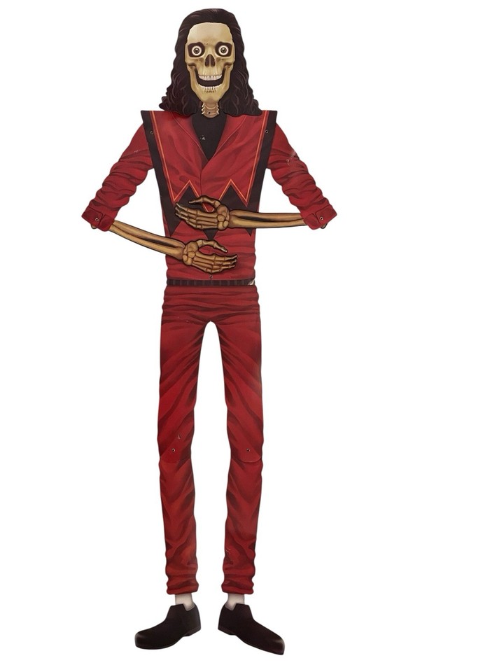 Michael Jackson Thriller Skeleton Die Cut Jointed Cardboard 5ft ...