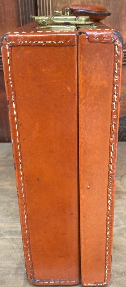 Vintage Leather Attache Case Rigid Box Brief Case 1960's !!! FREE ...