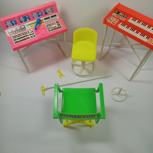 1986 Barbie Rockers Doll RECORDING STUDIO Playset Keyboard Mixer ...