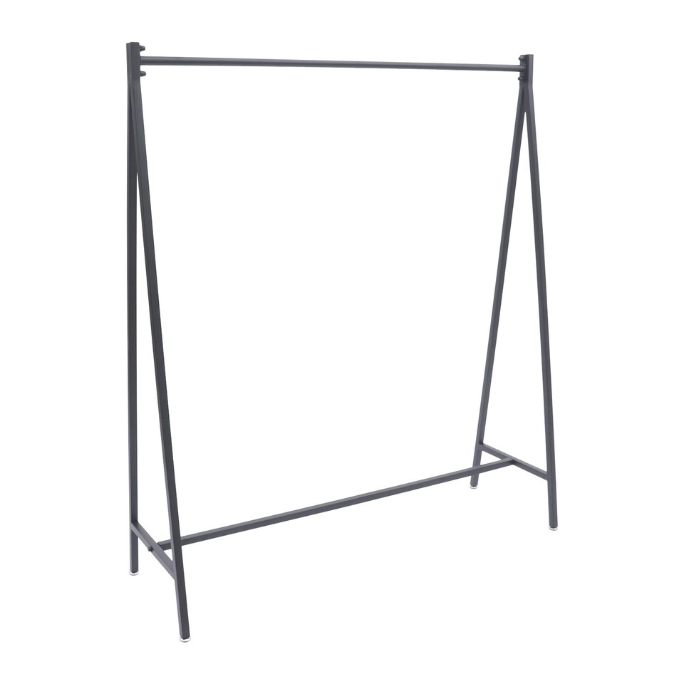 Black Metal Clothes Rack Garment Hanger Clothes Display Stand For ...