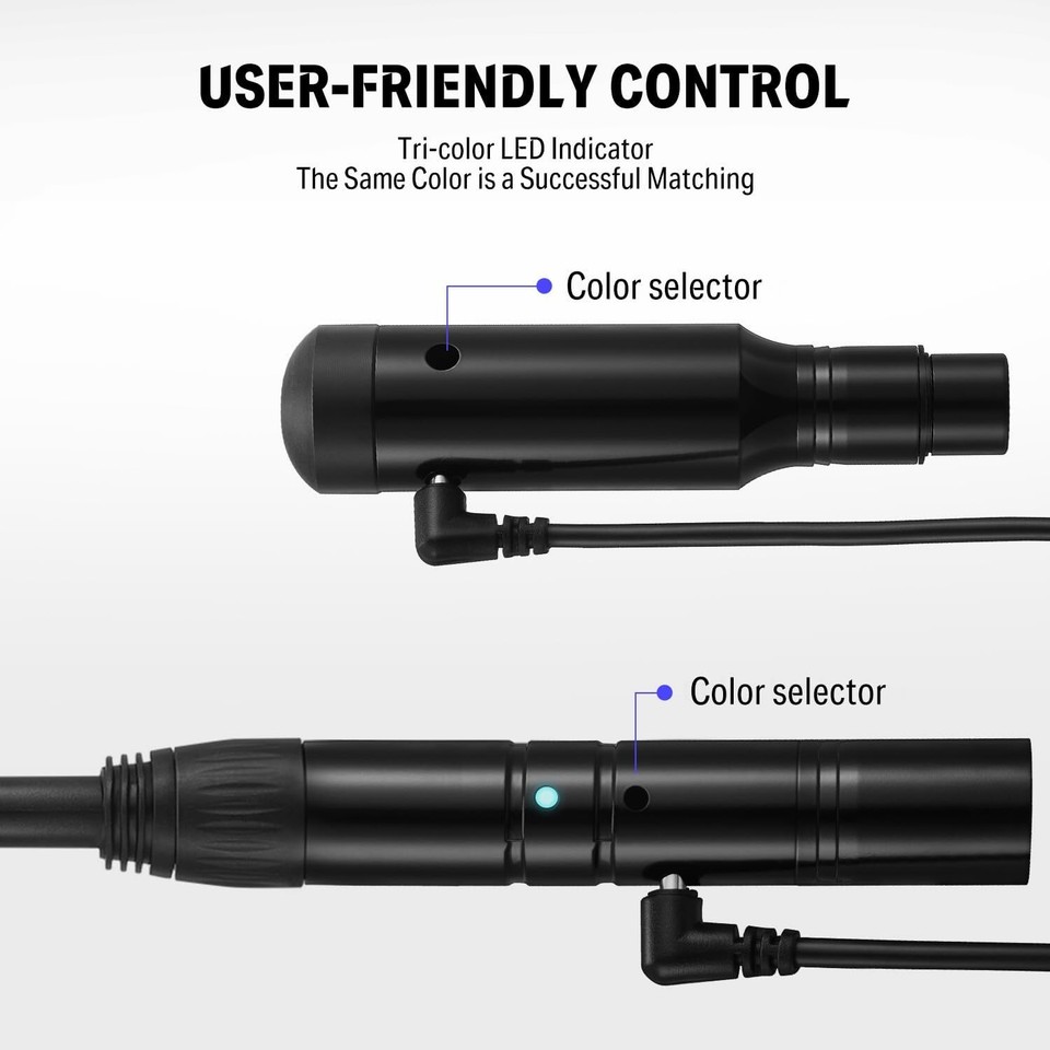 Donner DMX512 Wireless Transmitter + 5Pcs Receiver Built-in Battery ...