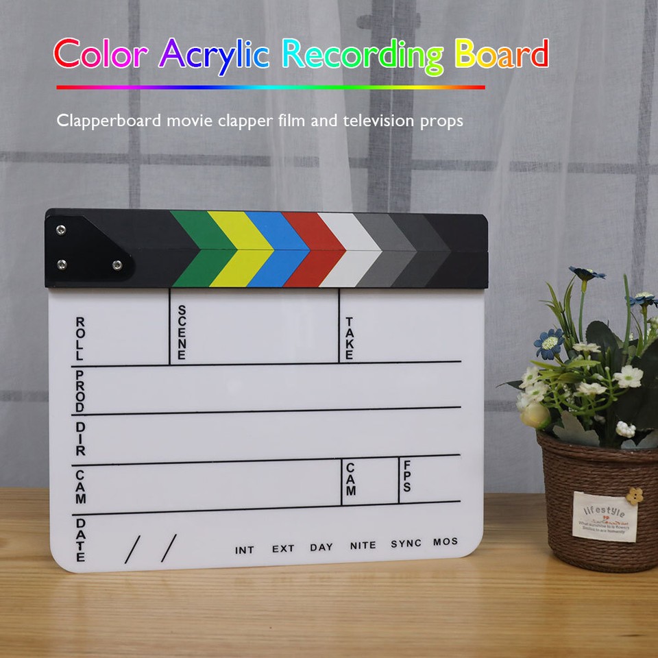 Video Director Scene Clapperboard TV Movie Film Clapper Boards with Pen ...