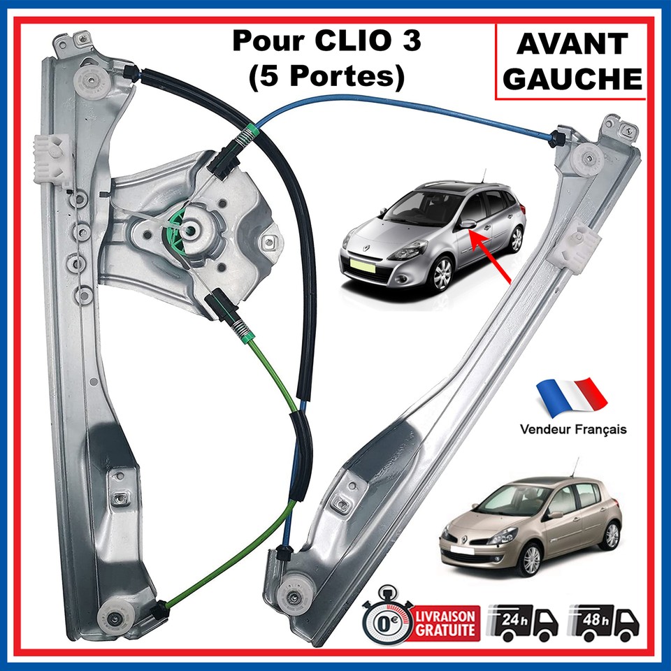 Window Lifter Mechanism Front Left Door for Clio 3 ESTATE GRANTOUR ...