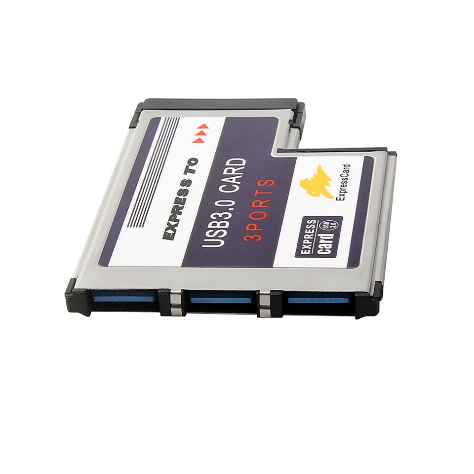 USB 3.0 54mm 3 Port Express Card Adapter Expresscard for Laptop FL1100 ...