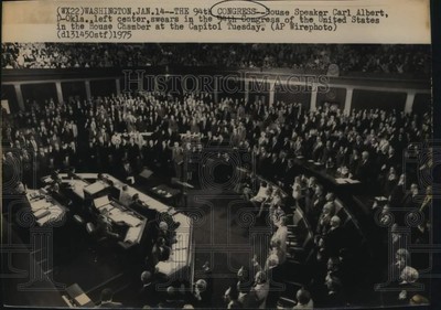 1975 Press Photo Swearing in of 94th Congress of the United States, DC ...
