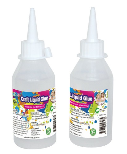2 - 24x Clear Craft Glue-100ML Kids School Craft Project Puzzle Glue ...