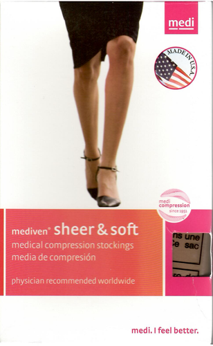 Mediven Sheer & Soft Thigh High Compression Stockings 20-30 mmHg ...