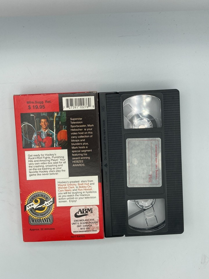 All New Pro Hockey Bloops (1991), VHS Movie, ABM, M. Hebscher hockey ...