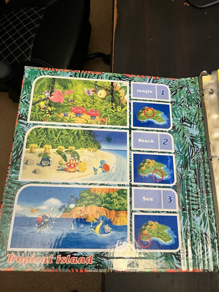 Pokemon Southern Islands Collection Binder & 20 Cards Pictured - Fine ...