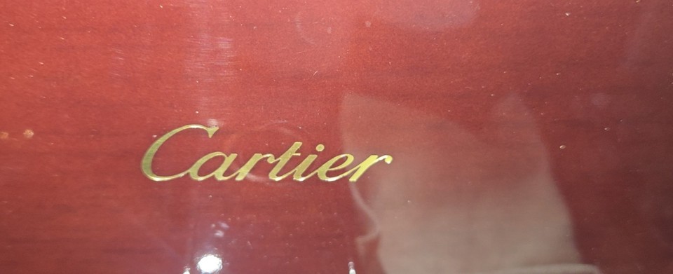 Genuine Cartier Jewelry Mahogany Watch Wooden Box VIP Gift Item w ...