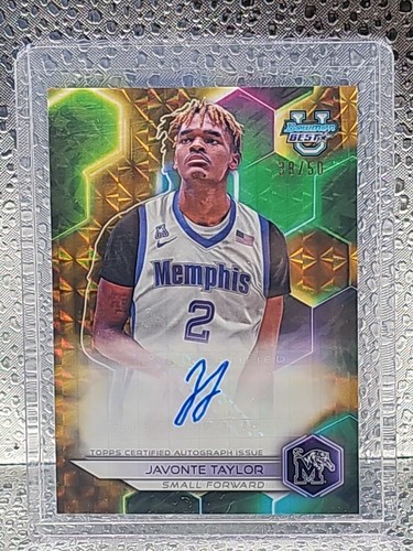 Javonte Taylor 2023-24 Bowman Best University Geometric Gold Auto /50 ...