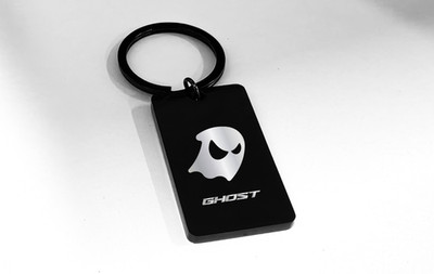 Ghost Key chain Premium Engraved Black Premium Metal Keychain Racing ...