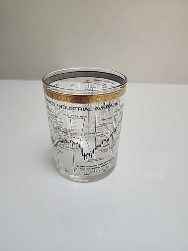 10 Year Dow Jones Industrial Average Glass Cup Desktop Art (1958-1968 ...