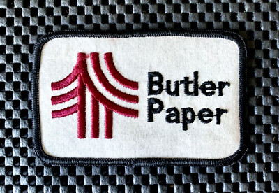 BUTLER PAPER EMBROIDERED SEW ON PATCH RECYCLING PENNSYLVANIA 4" x 2 1/2 ...