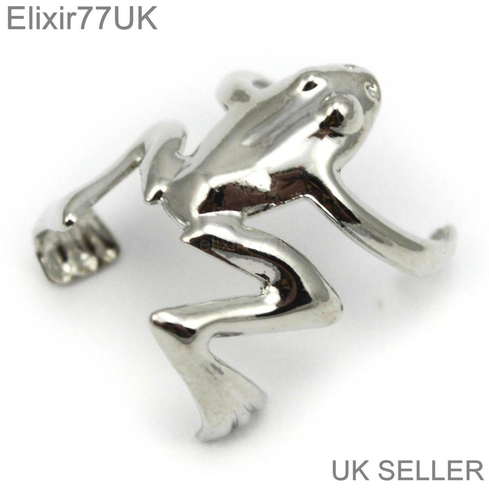 UK HOT HOPPING FROG CARTILAGE UPPER HELIX EAR CUFF CLIP-ON EAR-WRAP EMO ...