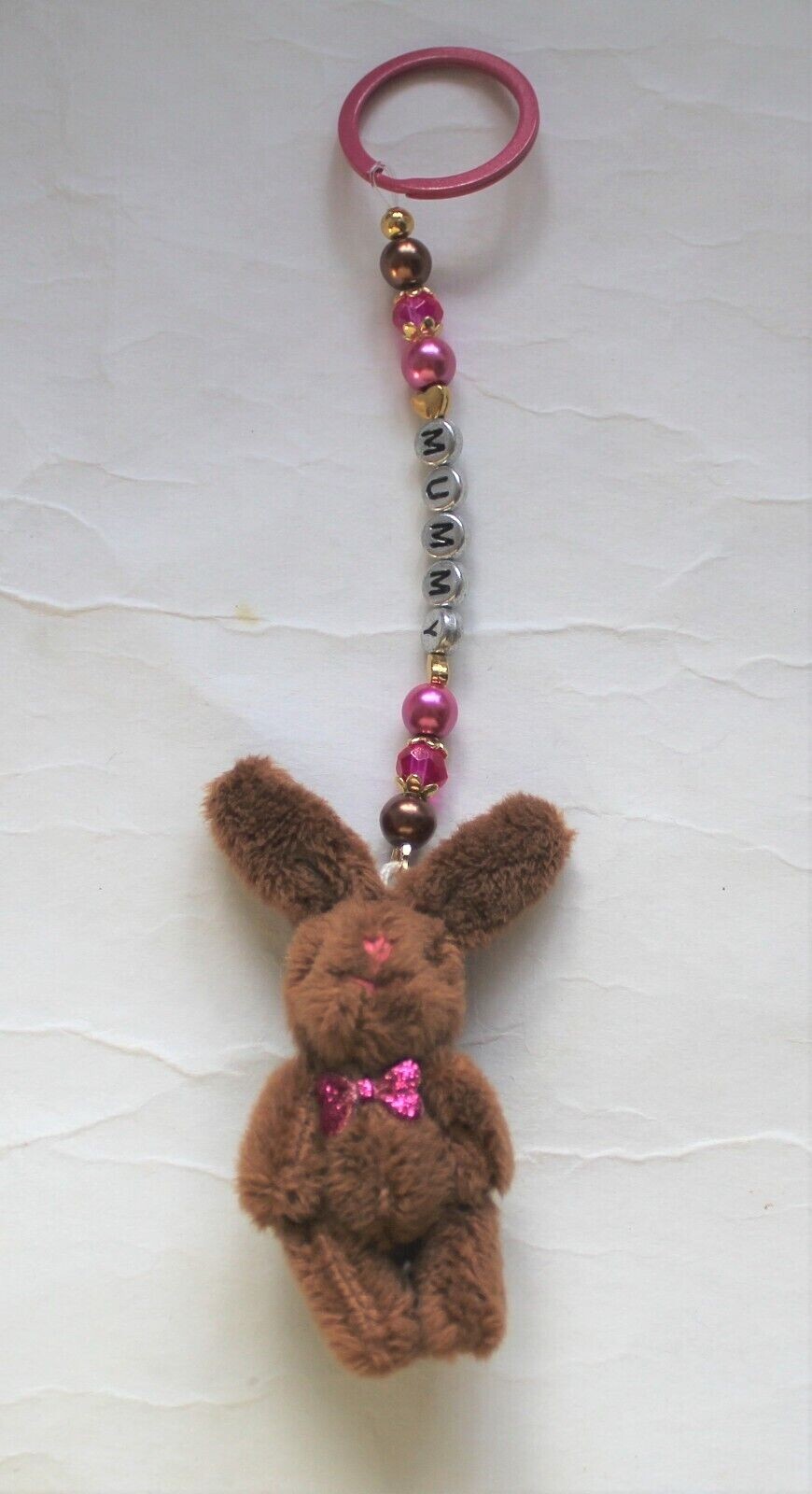 Cutest Personalised Bunny Rabbit Keyring / bag charm (you chose a name ...