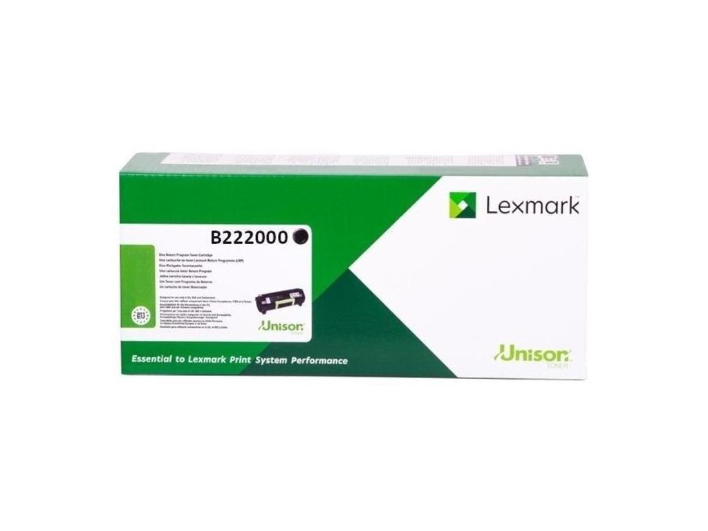 1 x Lexmark Black Original OEM Toner Cartridge B222000 - B2236 - 1200 ...
