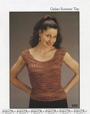Fiesta Knitting Pattern - Gelato Summer Top - Women 32"-48" | eBay