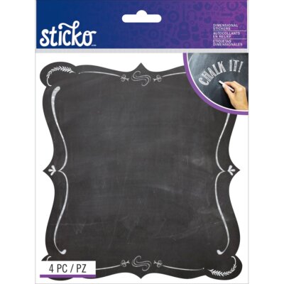 EK SUCCESS Sticko SCHOOL CHALK FRAME Stickers - 4 pcs | eBay