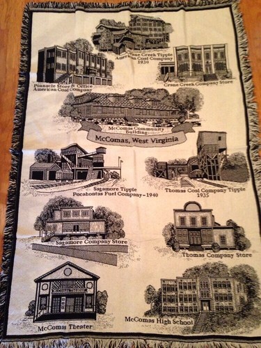 McComas West Virginia WV Coal Company Store Cotton Afghan Throw Blanket ...