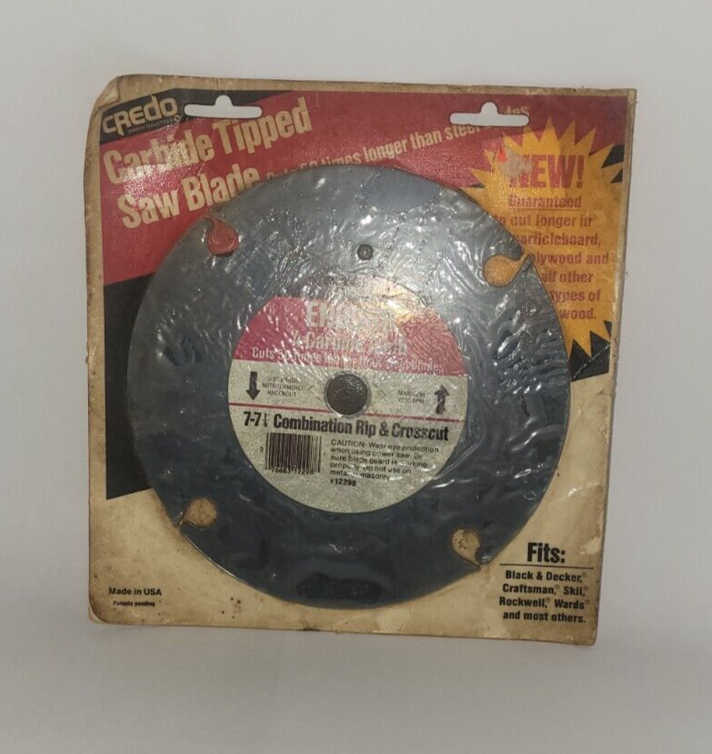 Credo Enduro 7-7 1/4" Combination Saw Blade #12298 4 Carbide Tipped ...