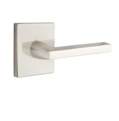 Emtek Helios Left Handed Non Turning Dummy Set with Square Rose Satin ...