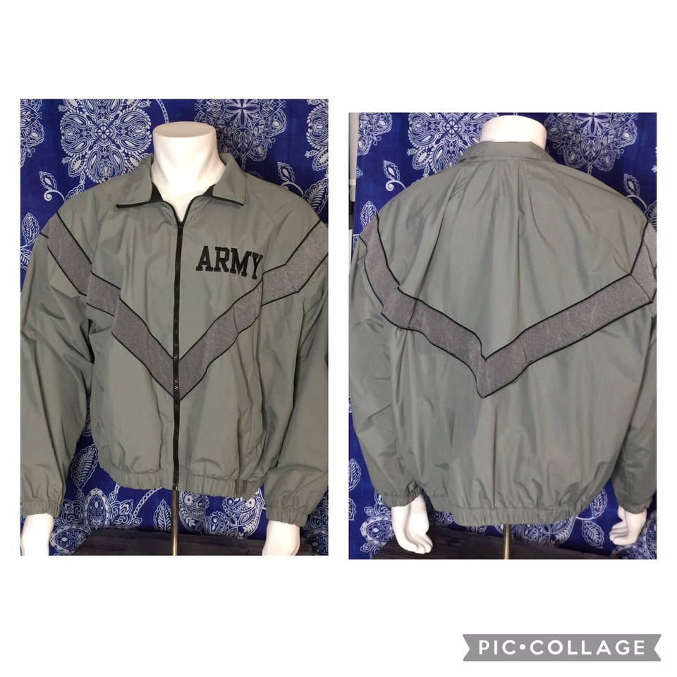 US Army IPFU PT Zip Jacket USGI Digital Reflective Windbreaker Large ...