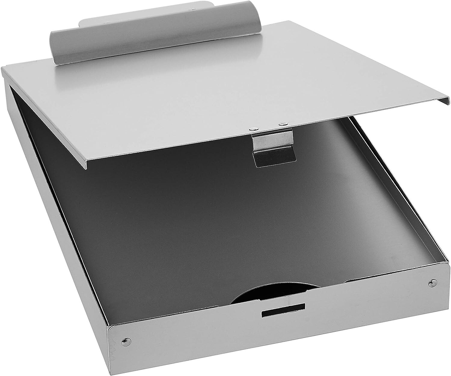 Metal Clipboard Case With Storage Box Aluminum Snapak Form Holder Self ...