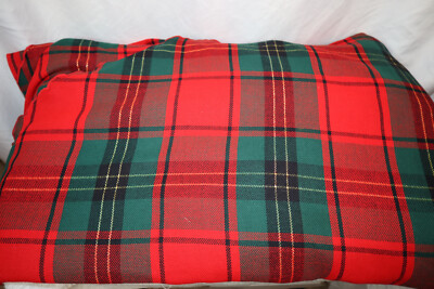 Red Plaid Material Oval Table Cloth 81" Long x 60" W | eBay