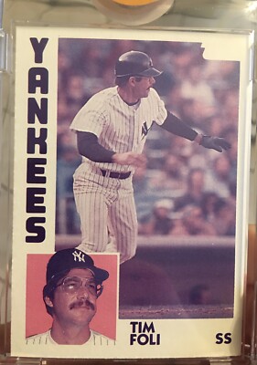 1984 Topps Vault Tom Foli Proof Color Separation New York Yankees | eBay