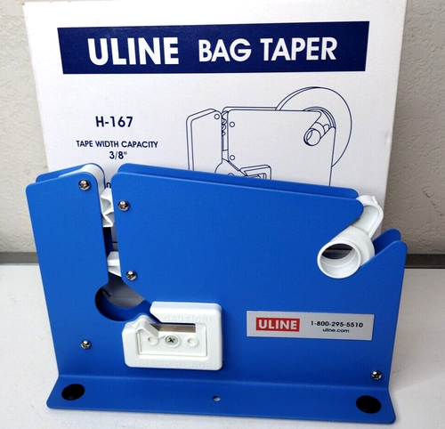 ULINE H-167 Standard Steel Bag Taper 3⁄8" Tape Capacity w Blade, Blue ...