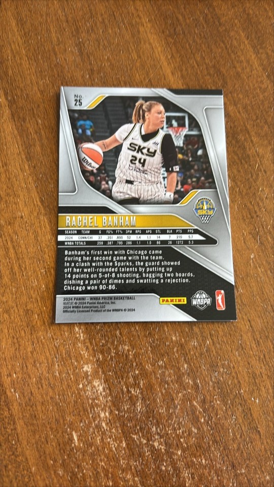 Rachel Banham 2024 Panini Prizm #25 Minnesota Lynx Sky Sun | eBay