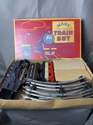 Vintage MARX Tin Litho New York Central Wind-Up Train Set With Key ...