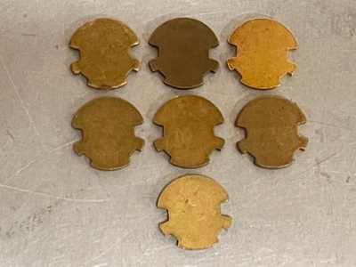 7x Brass Security Golf Bucket of Balls Driving Range Tokens, RARE | eBay