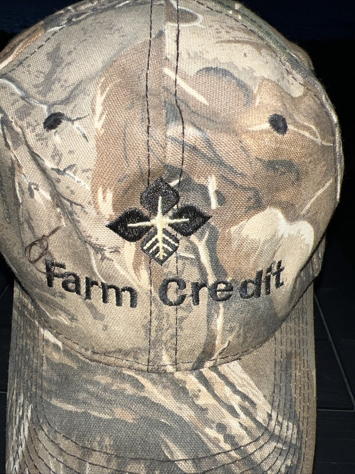 Farm Credit & Logo on Green Brown Camouflage Hat Cap Snapback OC Caps ...