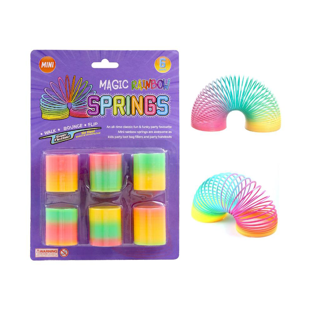 Bulk Mini Neon Magic Spring Decor Travel Play Toy Stress Relief Slinky ...