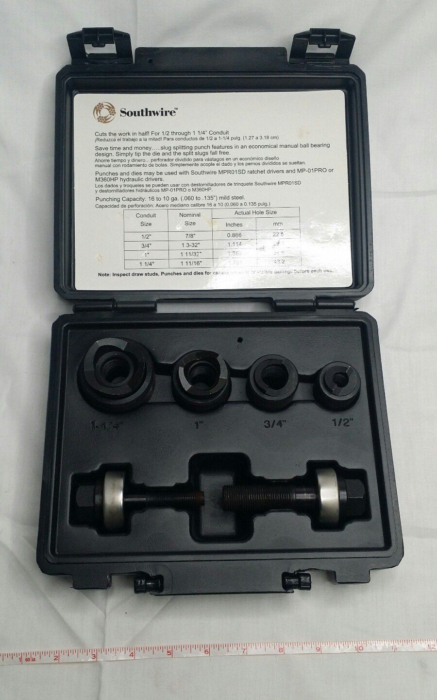 Southwire, KOKIT6, Knockout Punch Kit, 6-Piece, 1/2" To 1-1/4", SKBAWA ...