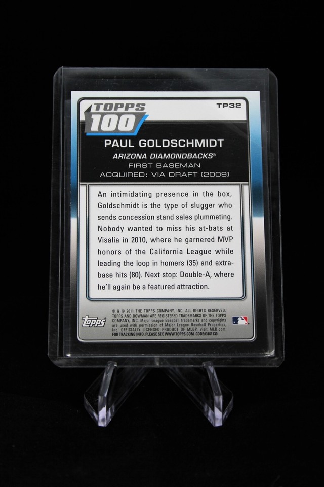 2011 Bowman Topps 100 Paul Goldschmidt Cardinals Diamondbacks TP32 | eBay