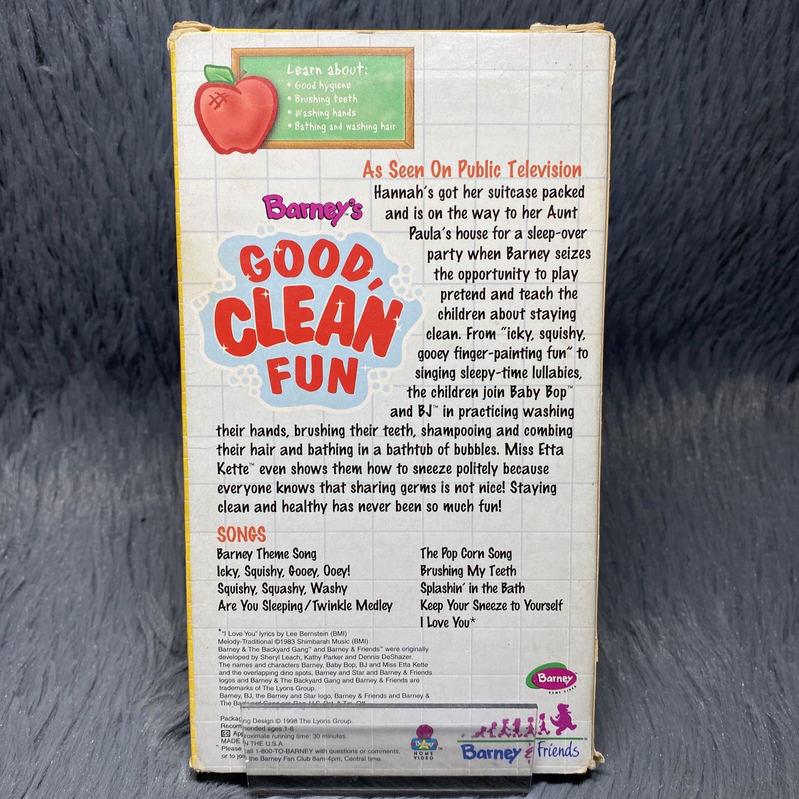 Barney & Friends Good Clean Fun VHS 1998 Video Tape PBS Kids RARE ...