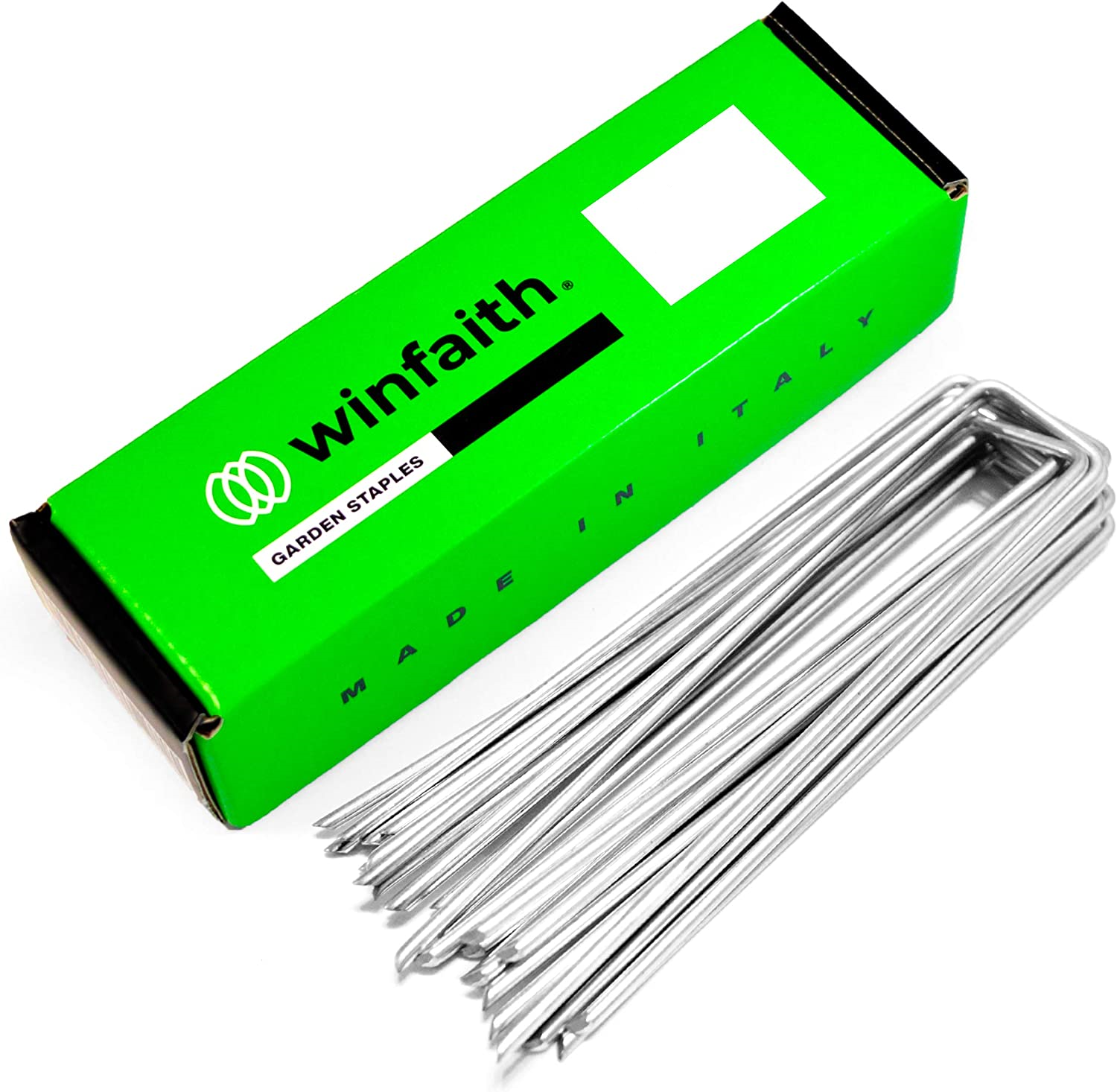 METAL GROUND GARDEN WEED BARRIER MEMBRANE PINS FABRIC HOOKS PEGS ...