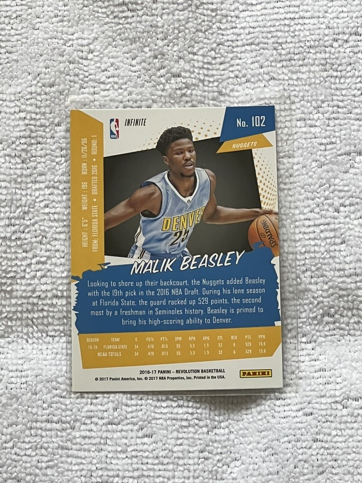2016-17 Panini Revolution Rookie Infinite #102 Malik Beasley | eBay